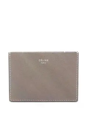 Celine 2010s Leather Card Holder - Neutrals