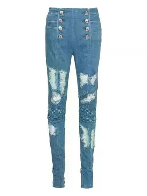 Balmain Ripped Skinny Jeans