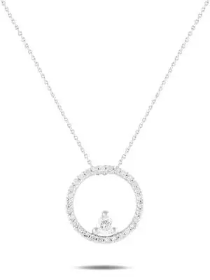 LB EXCLUSIVE 14k White Gold Diamond Pendant Necklace - Silver