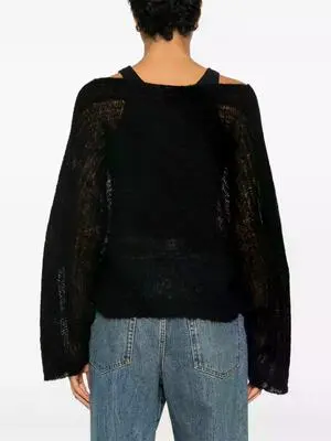 Giorgio Armani 2000s Frayed Sweater
