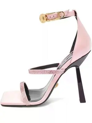 Versace 110mm Rhinestone-embellished Sandals - Pink