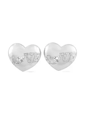 Chopard 18k White Gold Heart Diamond Earrings - Silver