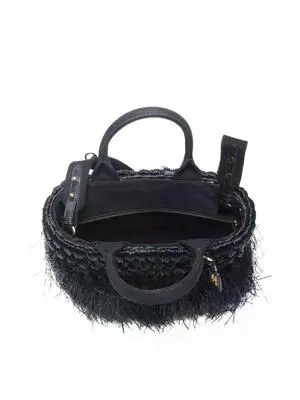 Prada 2010-2020s Fringed Raffia Tote Bag