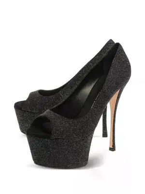 GIUSEPPE ZANOTTI 160mm Glittered Platform Pumps