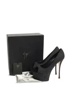 GIUSEPPE ZANOTTI 160mm Glittered Platform Pumps
