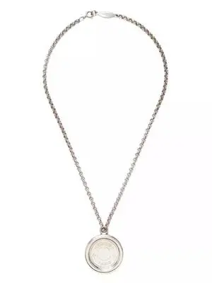 Hermès 1990s Sellier Coin Necklace - Silver