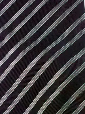 Giorgio Armani Striped Silk Tie - Purple