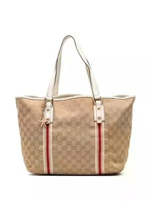 Gucci 2016-2025 Large Gg Canvas Jolicoeur Tote Bag - Brown