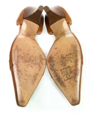 Casadei 80mm Padlock Leather Pumps