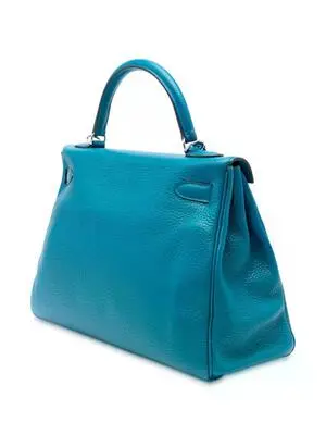 Hermès 2013 Togo Amazon Kelly Ii Retourne 32 Satchel - Blue