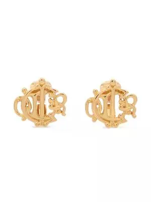 Dior 1990s Logo Clip-on Earrings - Gold