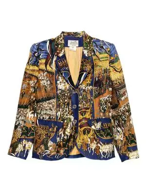 Hermès 1990s Printed Silk Jacket