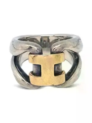 Hermès 1990-2000s Logo-detailing Ring - Silver
