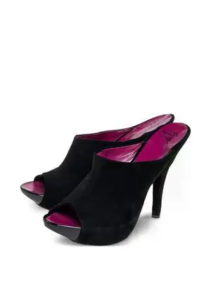 GIUSEPPE ZANOTTI 140mm Peep-toe Sandals - Black