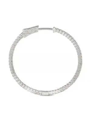 LB EXCLUSIVE 14k White Gold 1.34ct Diamond Hoop Earrings