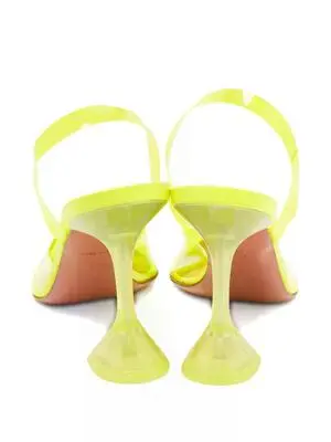 Amina Muaddi 105mm Holli Glass Pumps - Yellow