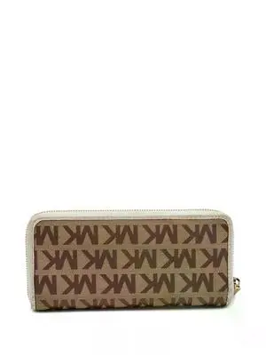 Michael Kors Pre-owned Logo Plaque Zip-around Wallet - Brown