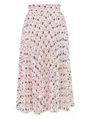 Prada Printed Pleated Skirt