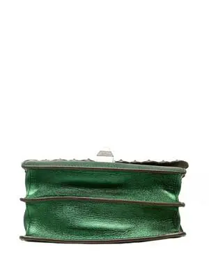 Fendi Small Leather Scalloped Kan I Crossbody Bag