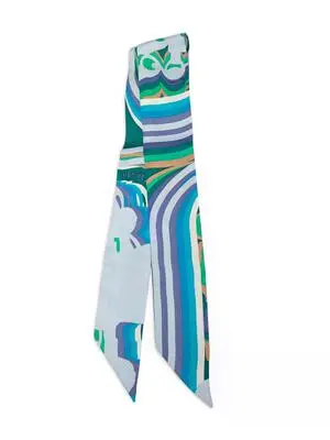 Hermès 2019-2025 Brides De Gala Shadow Silk Twilly Scarf Scarves - Blue