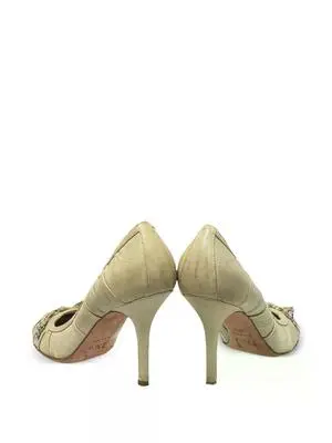 Dior 90mm Ruched Leather Pumps