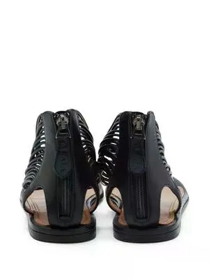 Alaïa Leather Flat Sandals