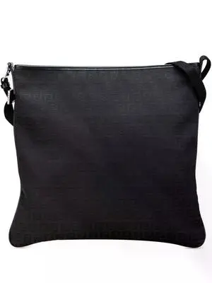 Fendi 2000-2010 Zucchino Canvas Crossbody Bag - Black