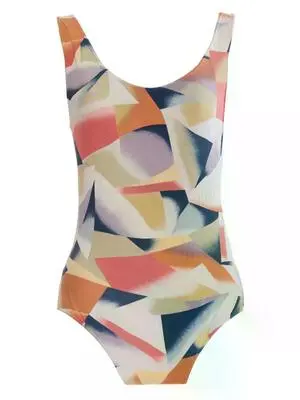 Kenzo Abstract-print Swimsuit - White