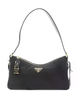 Prada 2020s Leather Shoulder Bag - Black