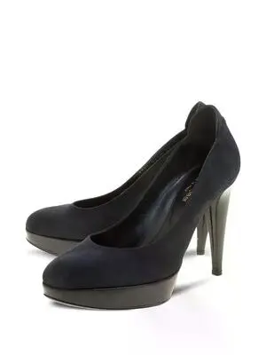 SERGIO ROSSI 125mm Suede Platform Pumps - Black