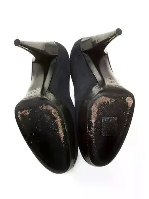 SERGIO ROSSI 125mm Suede Platform Pumps - Black