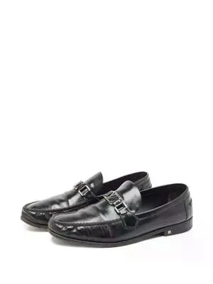 LOUIS VUITTON Leather Loafers - Black