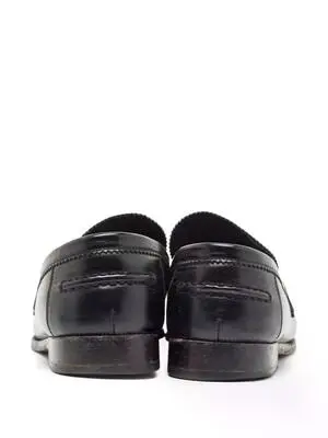 LOUIS VUITTON Leather Loafers - Black