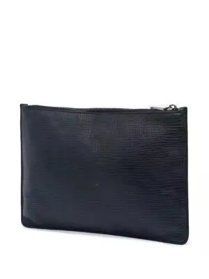 Dolce & Gabbana Leather Dg Family Patch Zip Pouch Clutch Bag