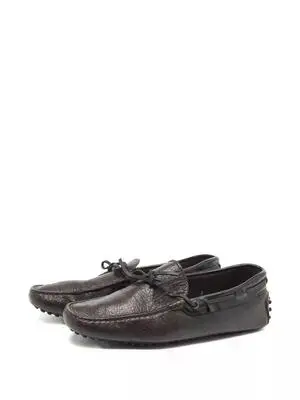 TOD'S Pebble Leather Loafers - Black