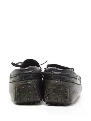TOD'S Pebble Leather Loafers - Black