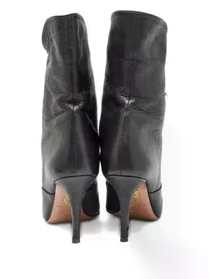 AQUAZZURA 85mm Pointed-toe Leather Ankle Boots