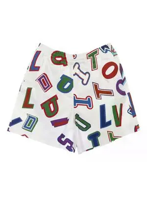 LOUIS VUITTON 2020 X Nba Graphic-logo Shorts - White