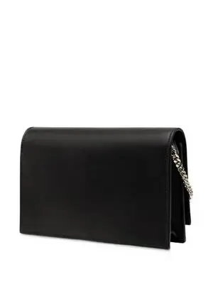 Saint Laurent 2016 Calfskin Cloud Star Applique Classic Monogram Kate Tassel Wallet On Chain - Black