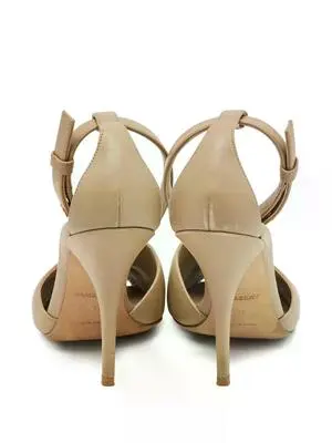 Burberry 110mm Leather Ankle-strap Pumps