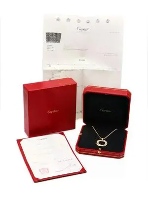 Cartier 2010s Trinity Diamond Necklace - Gold