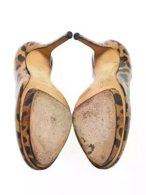 GINA 115mm Leopard-print Pumps