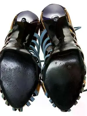 Pierre Hardy 120mm Cut-out Lace-up Boots
