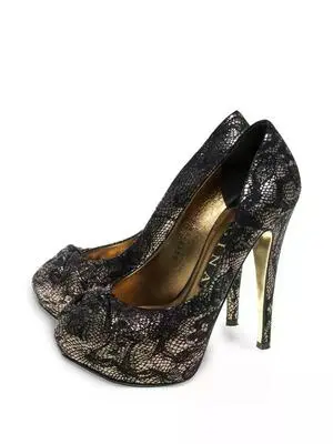 GINA 130mm Peep-toe Pumps