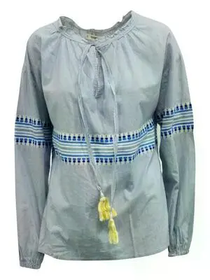 LEMLEM Striped Embroidered Blouse