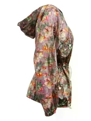 ISABEL MARANT VINTAGE Olaz Floral Print Drawstring Hooded Jacket