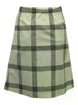 Tory Burch Tartan Pleated Midi Skirt