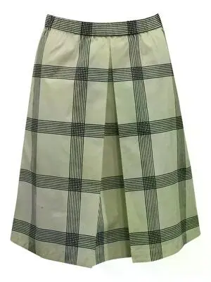 Tory Burch Tartan Pleated Midi Skirt