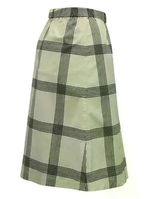 Tory Burch Tartan Pleated Midi Skirt