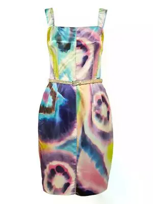 Dolce & Gabbana Tie-dye Belted Midi Dress - Pink